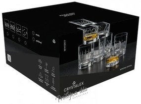 Crystalex - Bohemia Crystal Sklenice na Whisky Barline 280 ml, matný brus BM786, 4 ks