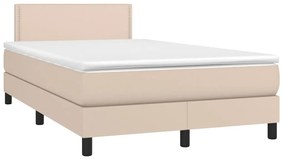 vidaXL Box spring postel s matrací cappuccino 120x190 cm umělá kůže