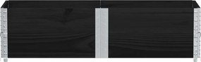 Zahradní truhlík černý 150x50 cm masivní borové dřevo 3295408