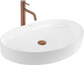 Rea Sabina 65, umyvadlo na desku 655x405x120 mm, bílá lesklá, REA-U6363