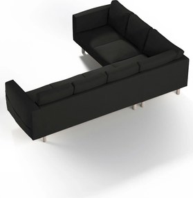 Potah na pohovku IKEA Norsborg rohová 5-místná barva černá látka pletený vzor