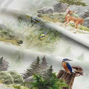 Perkálové bavlněné prodloužené povlečení Zvířátka Velikost: 140 x 220 + 70 x 90