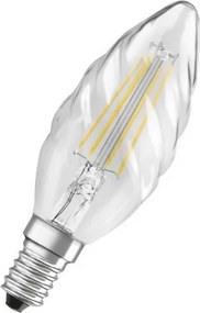 LED žárovka E14 OSRAM Filament 3,4W (40W) neutrální bílá (4000K) stmívatelná vroubkovaná svíčka