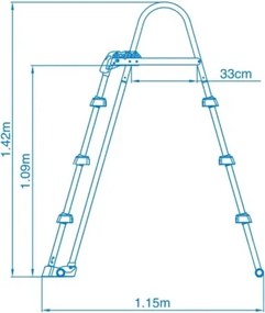 Schůdky k bazénům výška 1,07m bezpečnostní Marimex 10950016