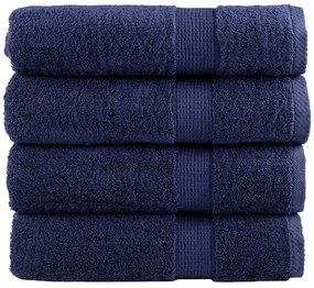 Prémiové osušky SOLUND 4 ks tmavě modré 100x150 cm 600 g/m² 137264