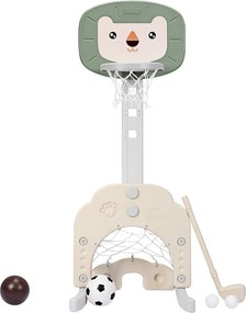Costway 3-in-1 Sada basketbalových košů Batolecí basketbalový koš