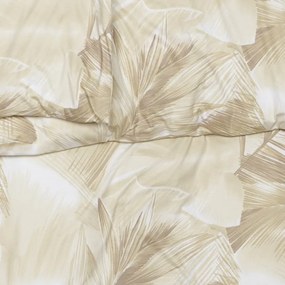 SCANquilt povlečení ART JERSEY palms béžová 140 x 220/70 x 90 cm
