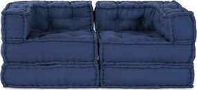 Modulová pohovka 2 ks Textil Indigo 140 x 70 x 56 cm 3315086