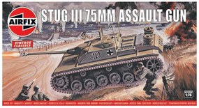 Plastikový model classic kit vintage military a01306v - stug iii 75mm assault gun