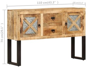 vidaXL Marketos Příborník 110 x 30 x 74 cm hrubé mangovníkové dřevo