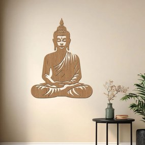 dřevo života Dřevěný obraz Buddha – Energie klidu Zvolte rozměr (cm): 30x40, Zvolte barvu dekoru: Horský dub