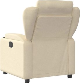 Elektrické polohovací křeslo krémové textil 3204467