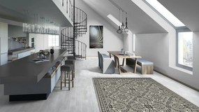 Vopi | Kusový koberec Flat 21193-ivory/silver/taupe - Kruh 120 cm průměr