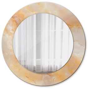 Kulaté zrcadlo s dekorem Mramor onyx fi 50 cm