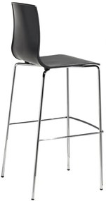 SCAB - Barová židle ALICE nízká - antracitová/chrom