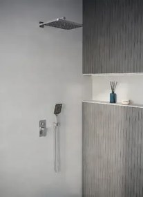 kielle Vega - Hlavová sprcha 36x24 cm | chrom/černá