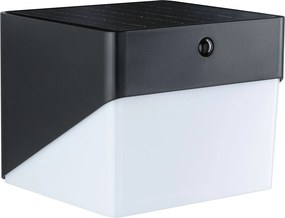 P 95746 Hybrid LED venkovní nástěnné svítidlo Lioren domovní 230V + solární IP44 hranaté 170x170mm 3000K 2,3W 230V černá - PAULMANN
