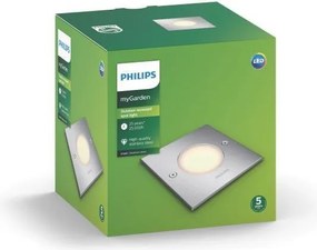PH 17356/47/P0 LED Venkovní bodové pojezdové svítidlo Philips Crust 17356/47/P0 chromové 2700K - PHILIPS (915005395601)