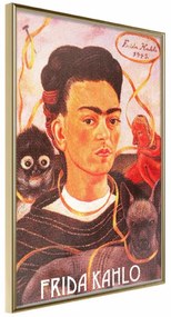 Artgeist Frida Khalo – Self-Portrait Velikosti (šířkaxvýška): 20x30, Finální vzhled: Zlatý rám