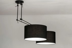 Závěsné designové černé svítidlo nad stůl Snap Light Duo Black and Black