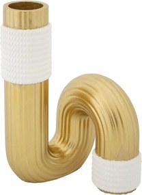 Váza Bann Big 18 cm zlatá/bílá