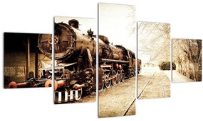 Obraz - Historická lokomotiva (125x70 cm)