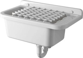 Aqualine Aqualine, Závěsná výlevka s odkládací plochou 60x34cm, plast, bílá, PI5060