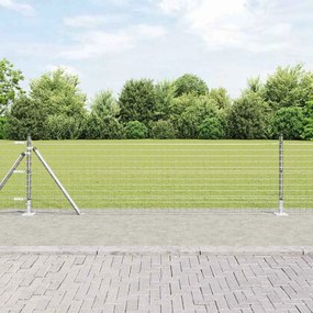 Plotový sloupek s betonovým základem 52 ks Stříbrná 3350254