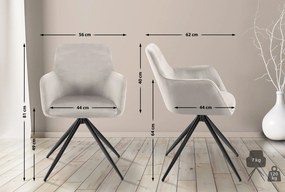 Jídelní židle Olema samet – šedá