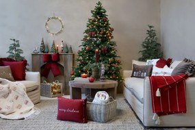 Sametový povlak na polštář Cherry s volánky – 45*45 cm