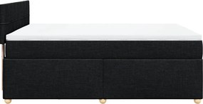 Box spring postel s matrací černá 160x200 cm textil 3289033