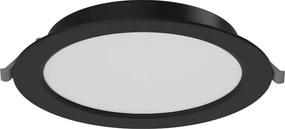 Mexen LDRR, LED stropní svítidlo na zapuštění, průměr 12 cm 17 cm, 12W, studená - 6500K, 960 lm, černá - L210-017-1265-70
