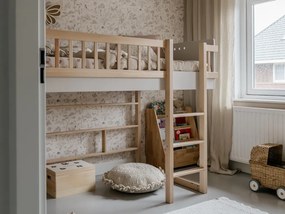 Dětská zvýšená postel BASIC se žebříkem 90x200 cm Zvolte barvu: Kašmírová