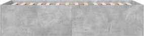 Rám postele betonově šedý 75 x 190 cm kompozitní dřevo 3280982