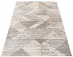 Kusový koberec DENVER A788A Geometrický šedý bílý Rozměr: 80x150 cm