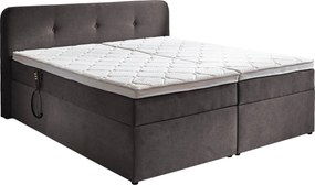 XXXLutz POSTEL BOXSPRING, 180/200 cm, šedá Carryhome - Postele s úložným prostorem - 002157032005