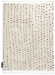 koberec BERBER SYLA B752 krémový s tečky střapce, Maroko Shaggy velikost 120x170 cm | krásné koberce cz