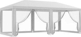 Outsunny Zahradní Recepční Stan Gazebo s 6 odnímatelnými bočními panely, rozměr 6L x 3W m, na párty, akce, bílý | Aosom