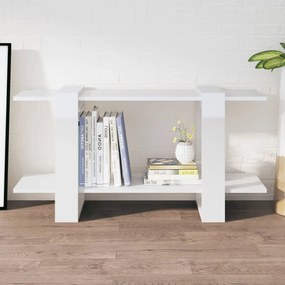 Knihovna bílá s vysokým leskem 100x30x51 cm kompozitní dřevo - Default Title