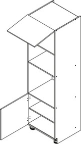 ALFASHOP ZOYA D60PKMV P/L vysoký dub