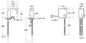 Roca A5A5309C00 - Bezdotyková umyvadlová baterie L20 4xAA lesklý chrom