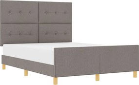 Rám postele s čelo Taupe 140 x 200 cm textil 3344736
