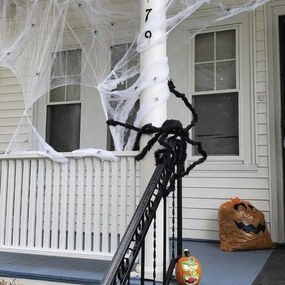 Dekorace Halloween obří pavouk 90 cm černá Malatec 21832
