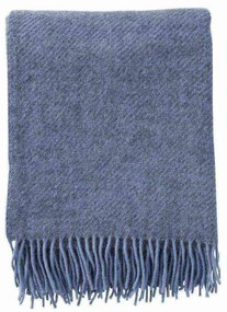Vlněný pléd Gotland infinity blue 130x200, Klippan Švédsko Modrá