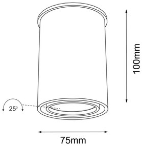 Shilo 1119 - Bodové svítidlo OSAKA 1xGU10/15W/230V černá