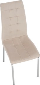Jídelní židle, béžová Dulux / chrom, GERDA NEW