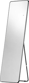 Mereo, Mereo Zrcadlo hranaté 500x1700 mm, LED osvětlení, závěsné i stojaté, černý rám, MER-CN188