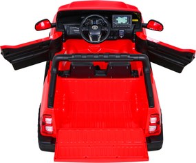 Ramiz Elektrické auto Toyota Hilux pro děti červené + pohon 4x4 + dálkové ovládání