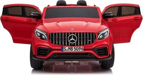 LEAN CARS Elektrické autíčko Mercedes GLC 63S LED MP3 červené