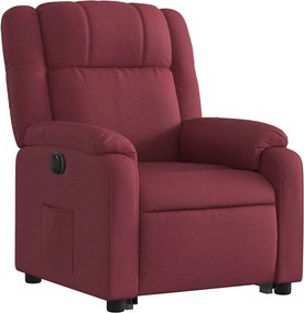 Elektrické zvedací polohovací křeslo vínové textil 3205229